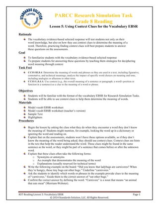 05 gr 8 rst reading lesson 5 vocabulary ebsr | PDF