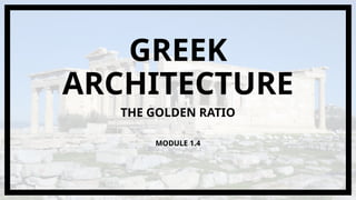 Greek Architecture - Greek Iconic Buildings | PPT