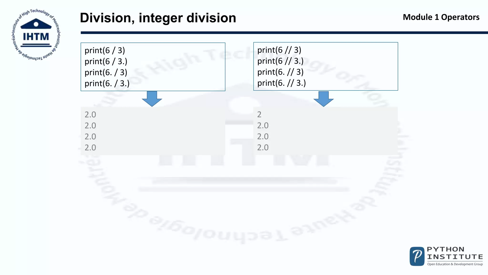 Python Pcep Operators Ppt