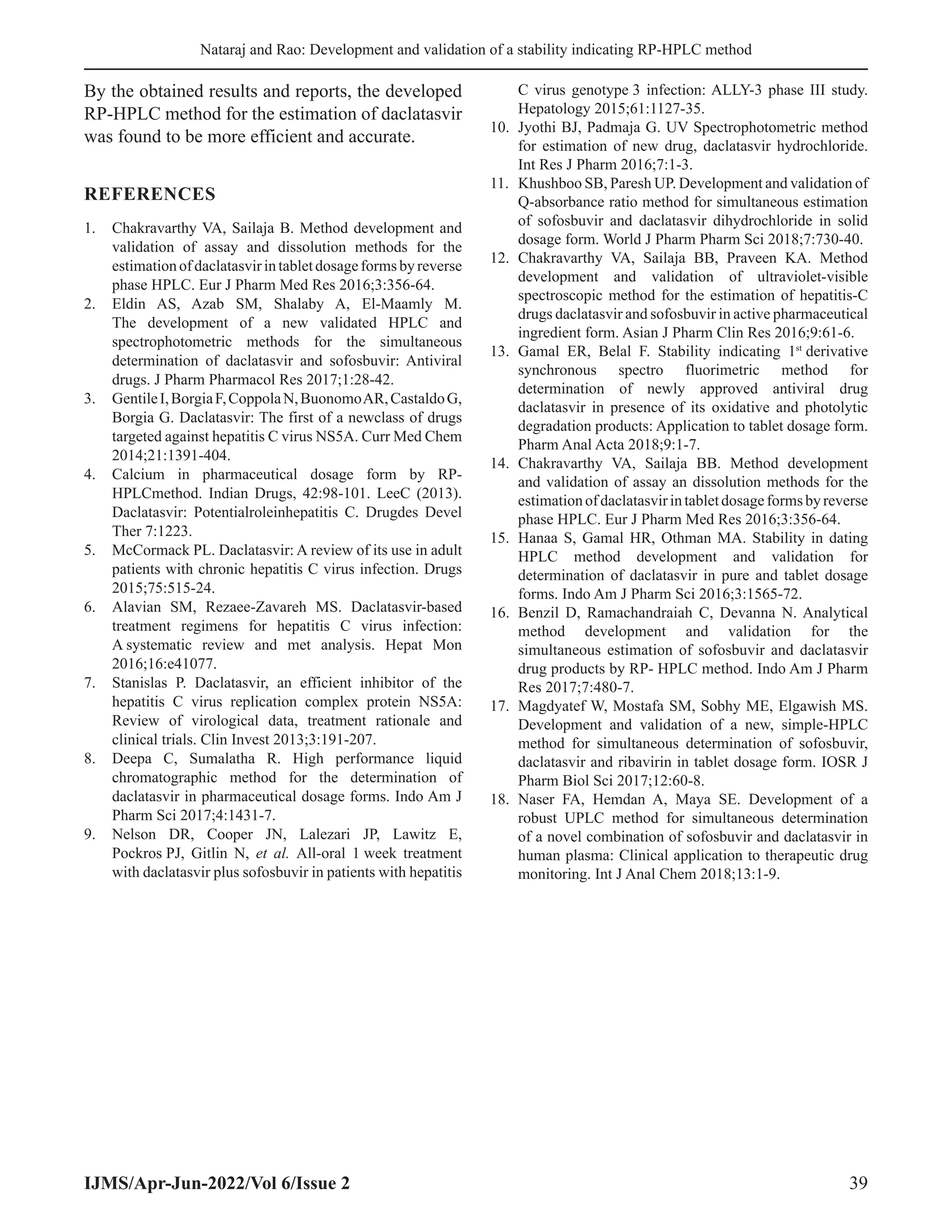 Development and validation of a stability indicating RP-HPLC method for estimation of ...