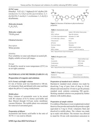 Development and validation of a stability indicating RP-HPLC method for estimation of ...