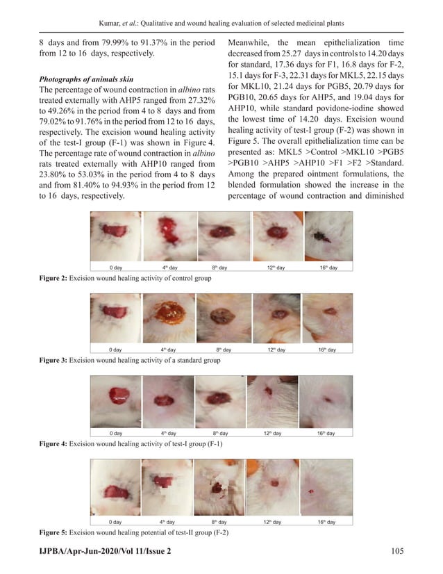 Qualitative Evaluation and Wound Healing Potential of Selected ...