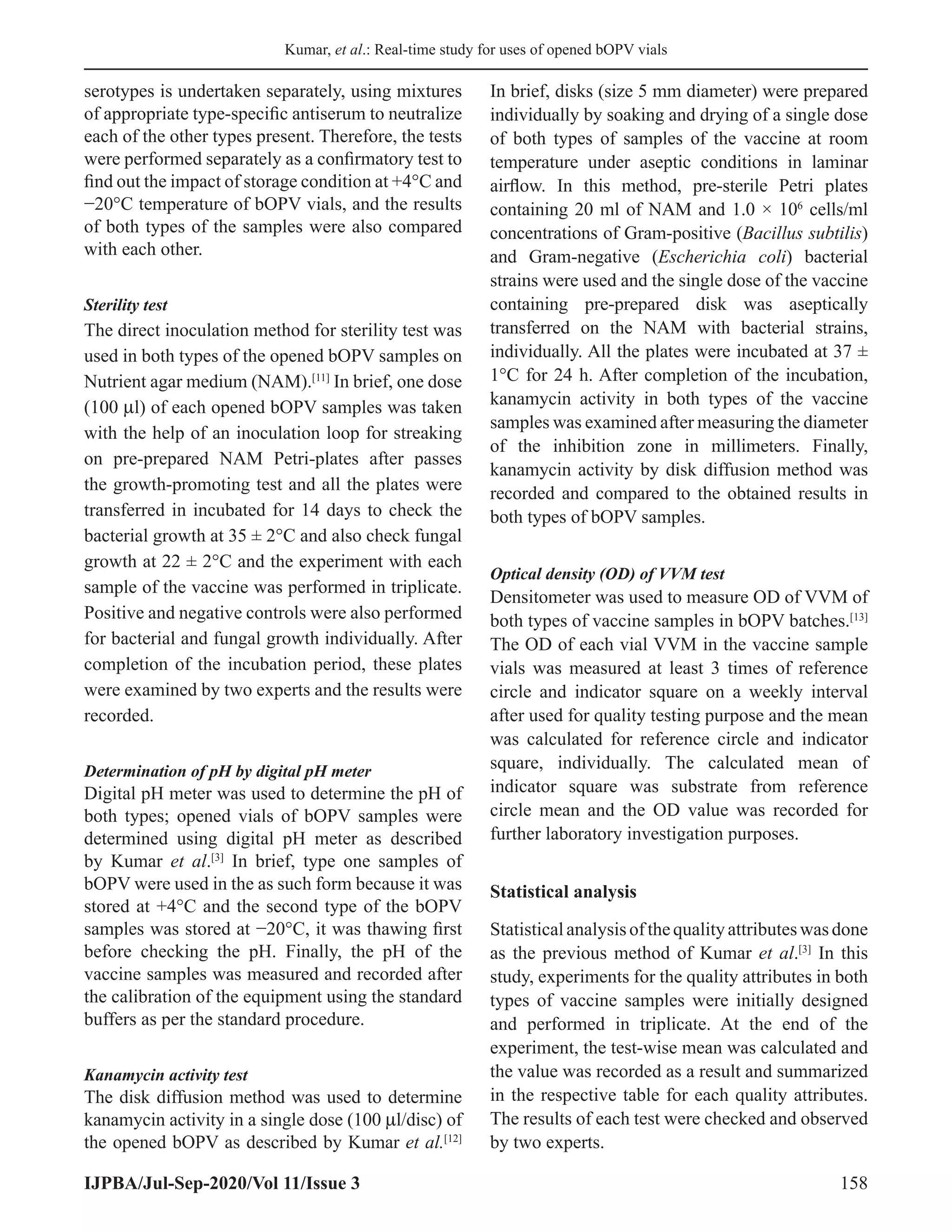 Real-time Study for Uses of Opened Multidose Vials of Live Attenuated ...