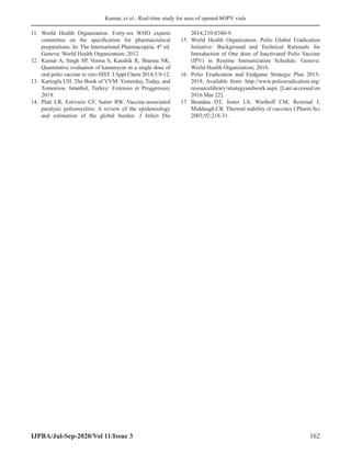 Real-time Study for Uses of Opened Multidose Vials of Live Attenuated ...