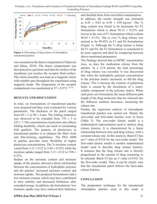 Formulation and Evaluation of Transdermal Patches of Nitrendipine ...