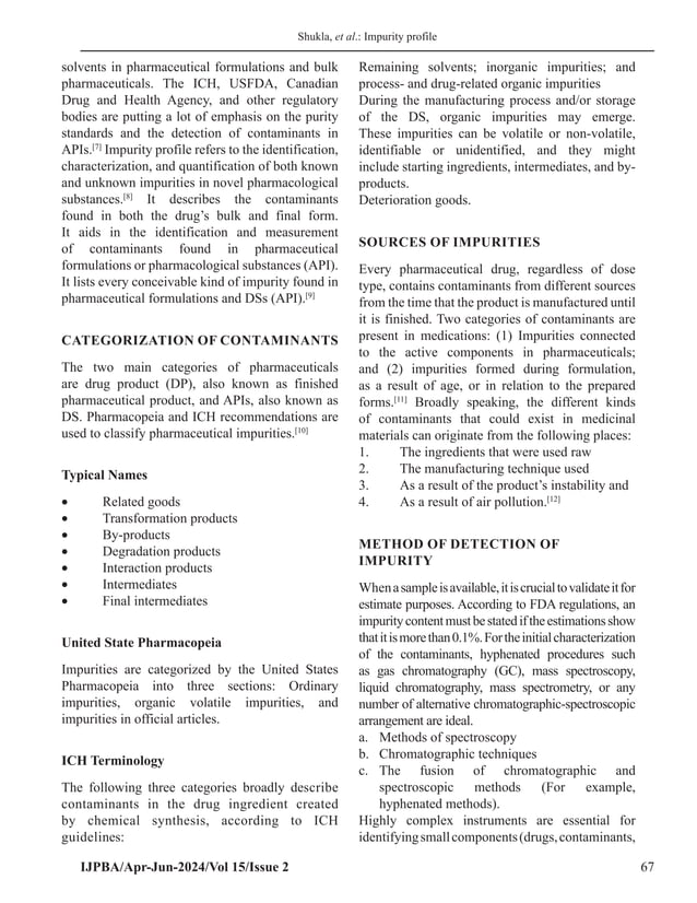 A Better Method for Pharmaceutical Quality Control for Impurity Profile Data | PDF
