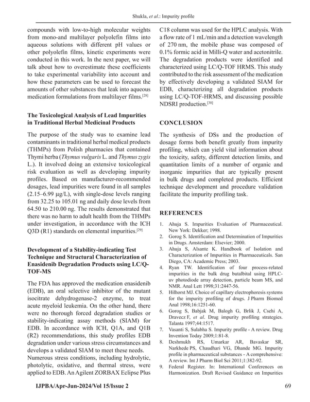 A Better Method for Pharmaceutical Quality Control for Impurity Profile Data | PDF