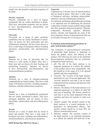 Preparation and Development of Polyherbal Natural Hand Sanitizer | PDF