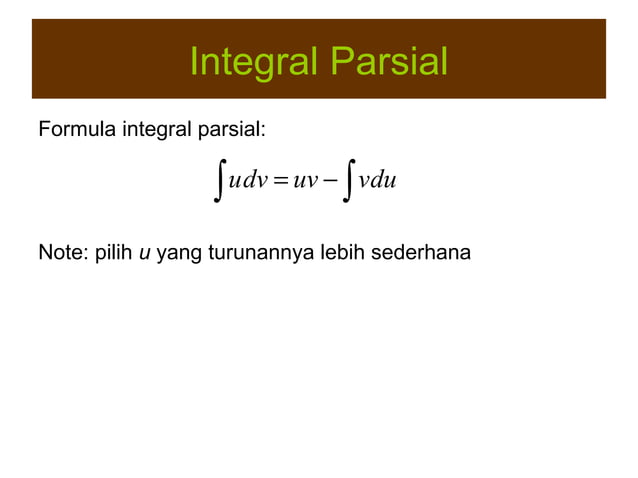 05 integral parsial | PPT