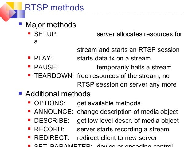 Real-Time Streaming Protocol