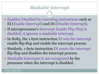 Interrupts in 8085 | PPTX
