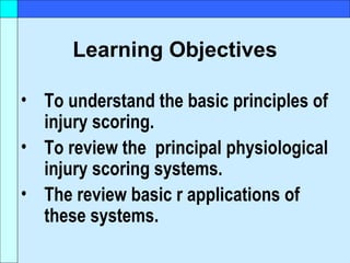 05 introduction to injury scoring systems | PPT