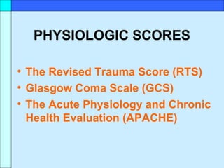 05 introduction to injury scoring systems | PPT | Death, Injury, or ...