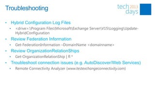 Deploying Exchange 2013 in Hybrid Mode | PPTX