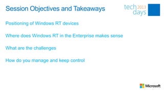 Managing Windows RT devices in the Enterprise | PPTX
