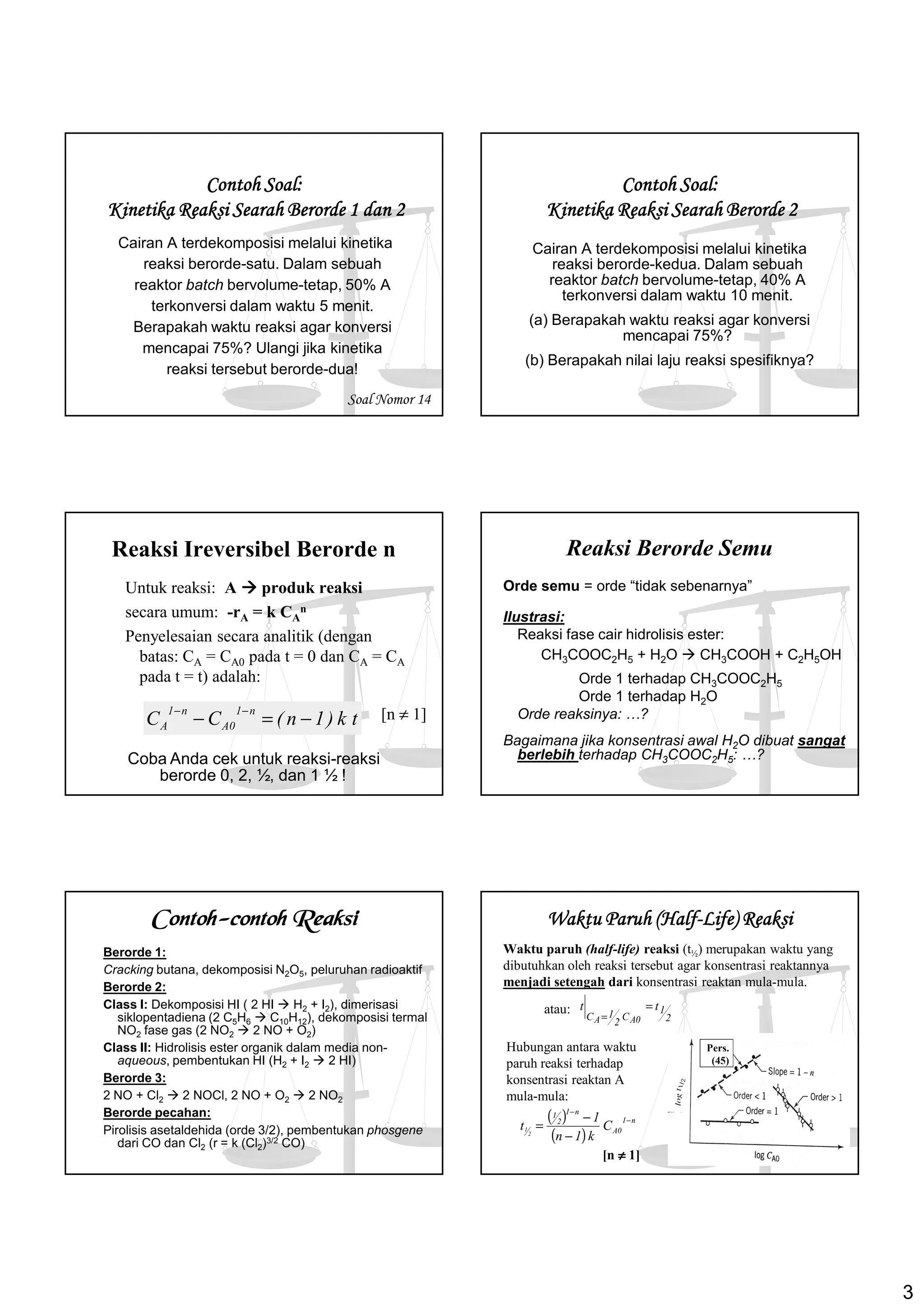 05 kinetika reaksi-homogen-sistem-batch-ppt | PDF