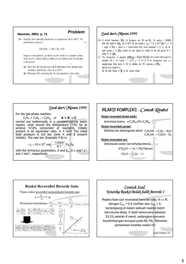 05 kinetika reaksi-homogen-sistem-batch-ppt | PDF