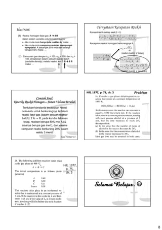 05 kinetika reaksi-homogen-sistem-batch-ppt | PDF
