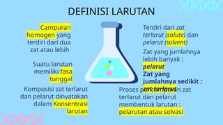 Definisi Larutan Kimia, Perbedaan larutan, menghitung konsentrasi ...
