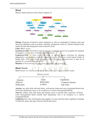 Notes of life processes class 10 pdf Download | PDF