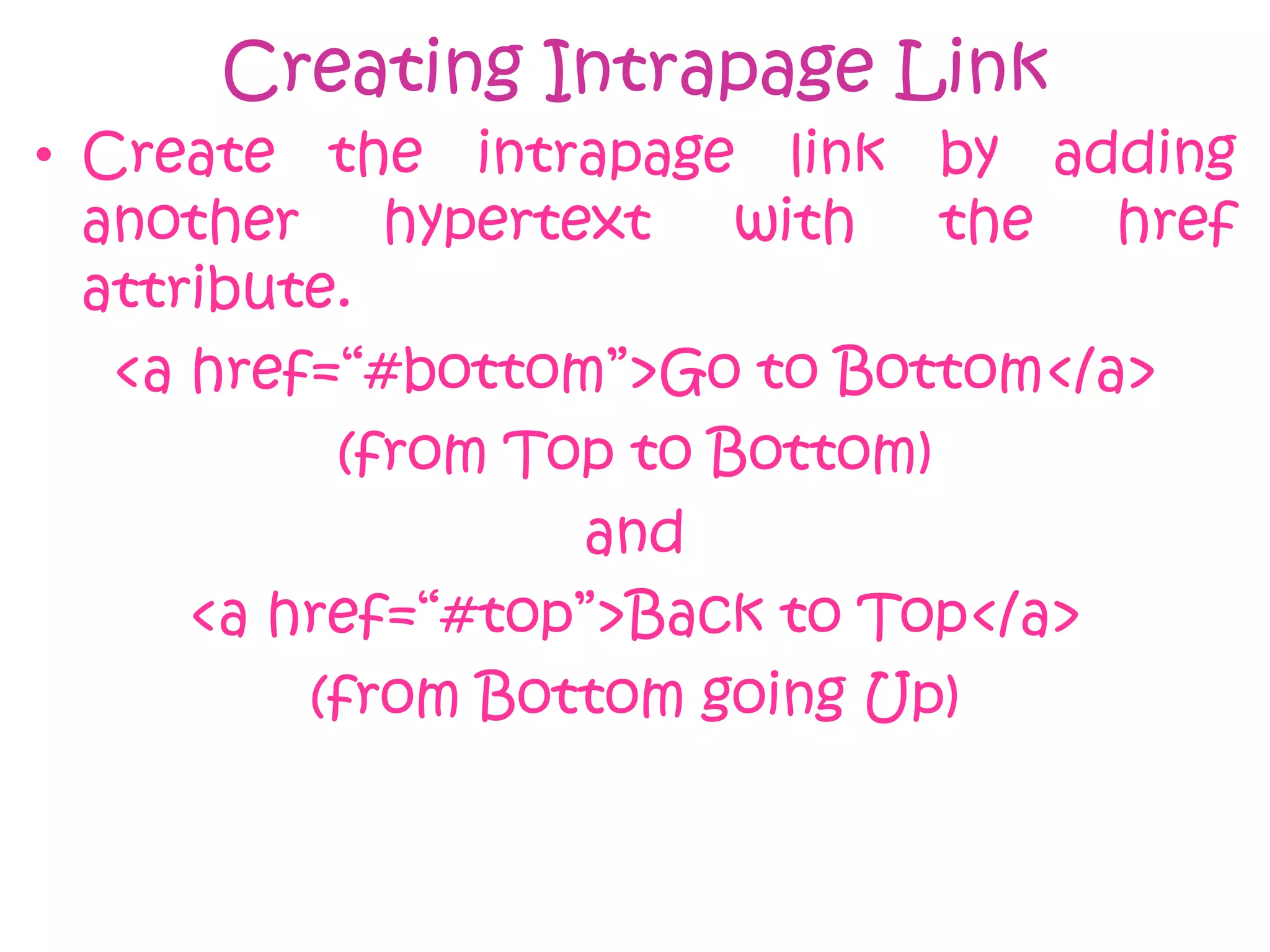 Links - IntraPage | PPTX