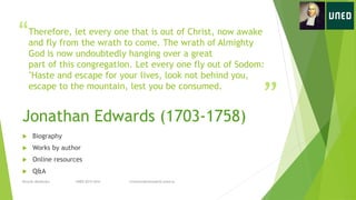 UNED American Literature I: 05 Jonathan Edwards | PDF