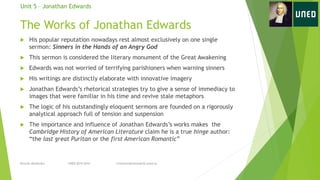 UNED American Literature I: 05 Jonathan Edwards | PDF