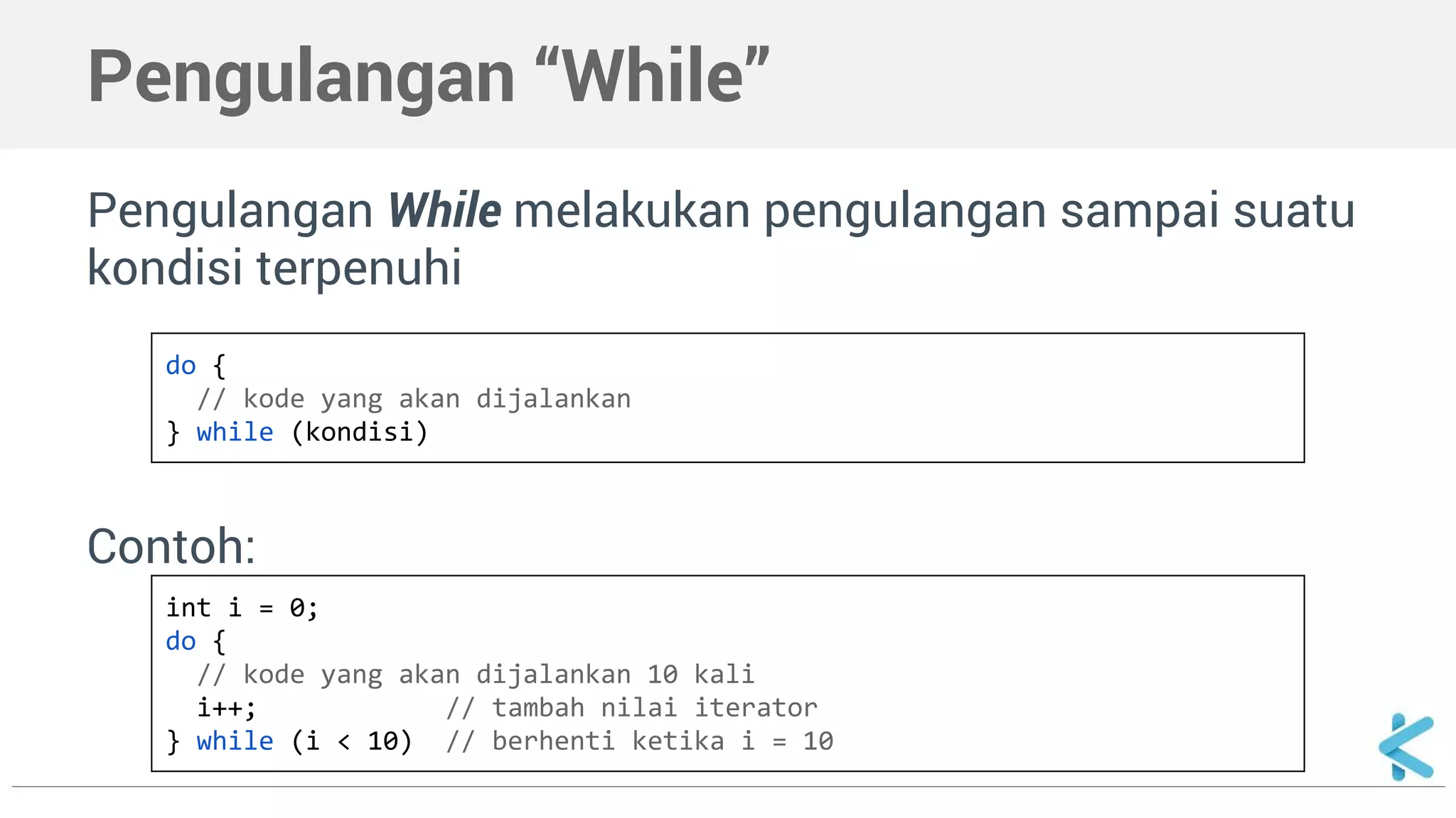 Algoritma dan Struktur Data - loop pada c++ | PDF