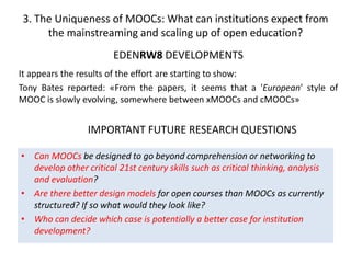 Mainstreaming of open online and flexible learning | PPT