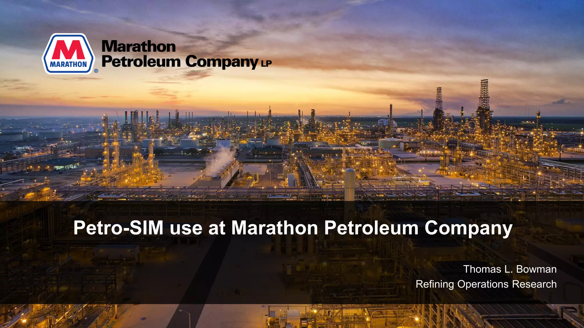 Marathon Petro-SIM use at Marathon | PDF