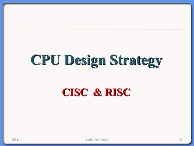 Computer System Architecture Lecture Note 5: microprocessor technology ...