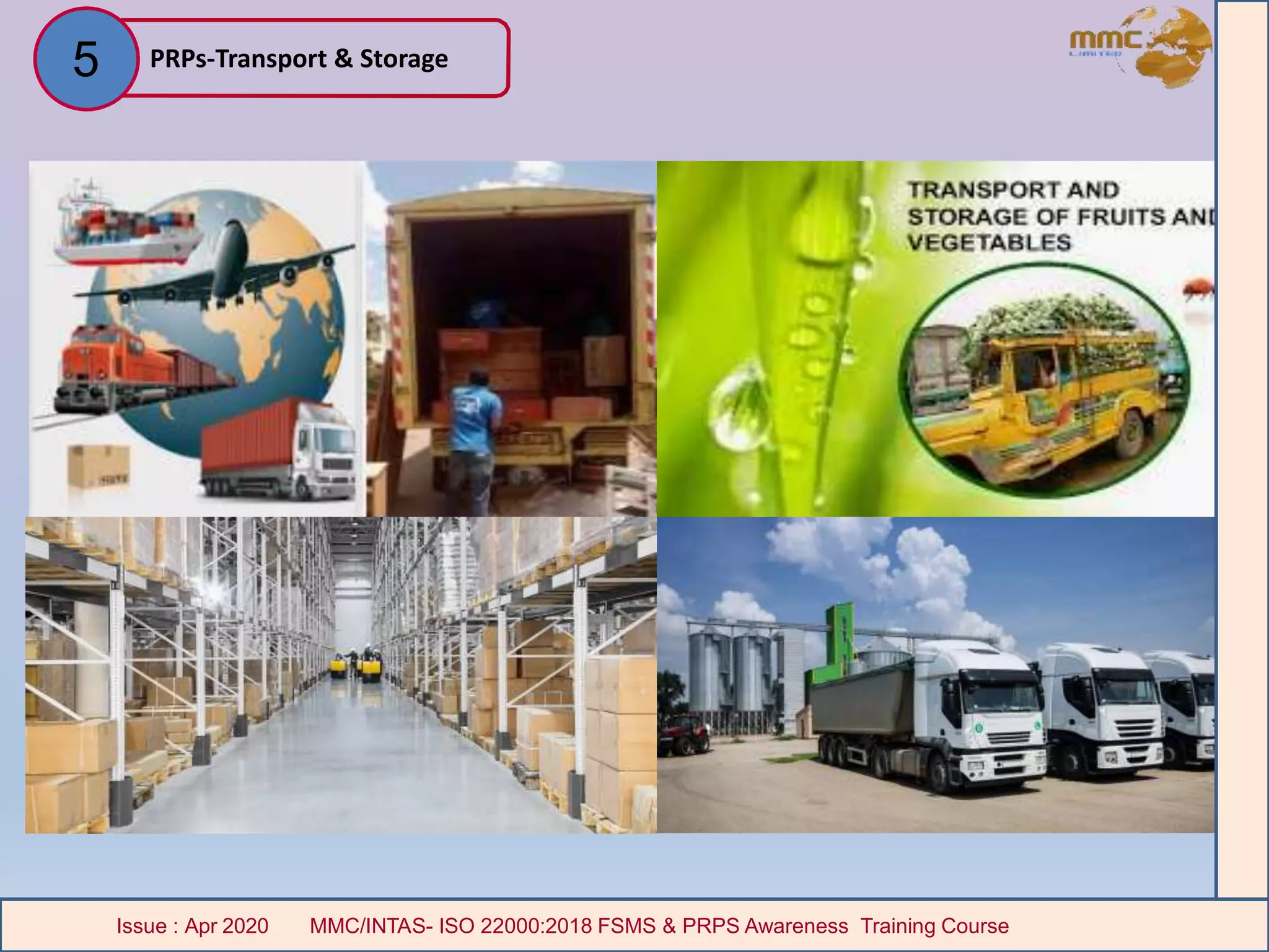 TRANSPORT AND STORAGE AWARENESS TRAINING | PPT