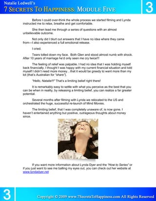 05 module05 7 secrets to happiness | PDF | Parenting Children Aged 4-11 | Parenting