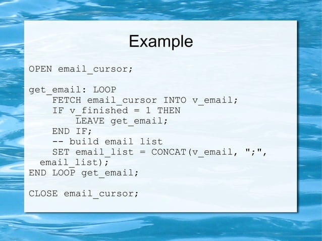 MySQL Cursors | PPT