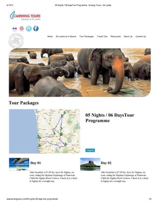 05 nights 06 days tour programme | PDF