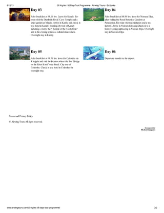 05 nights 06 days tour programme | PDF