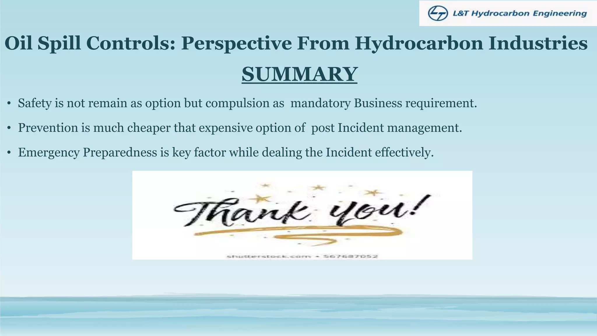 Oil Spill Controls Perspective from Hydrocarbon Industries | PPTX