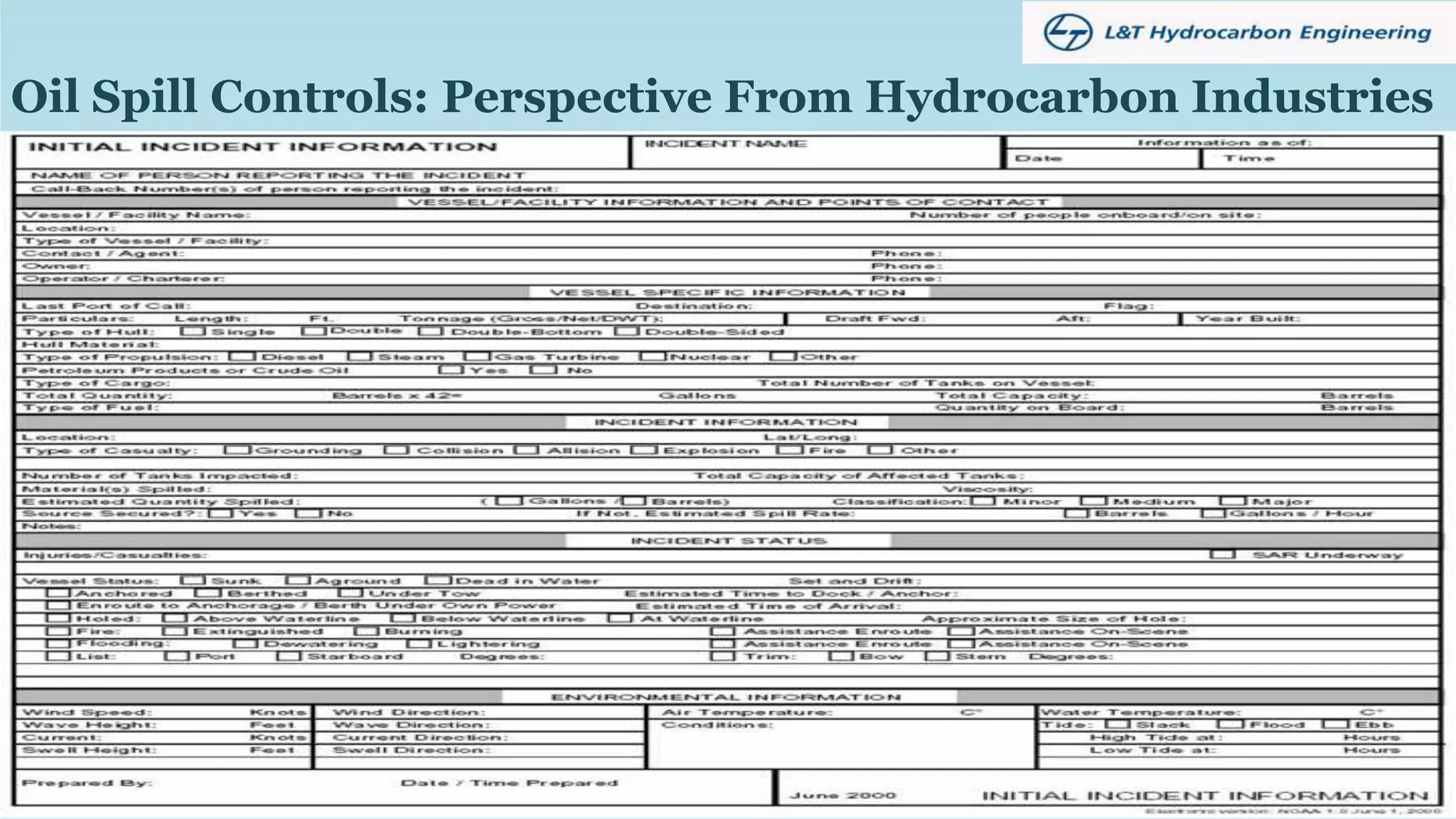 Oil Spill Controls Perspective from Hydrocarbon Industries | PPTX