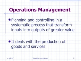 05-Operations Management | PPT