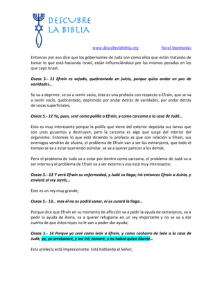 05 Oseas 5. Juicio a Israel | PDF