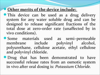 Osmotically controlled drug delivery system (OCDDS) | PPT