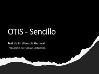 Presentación paso a paso test de Otis sencillo | PDF