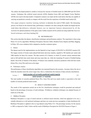 Predicting Football Match Results with Data Mining Techniques | PDF