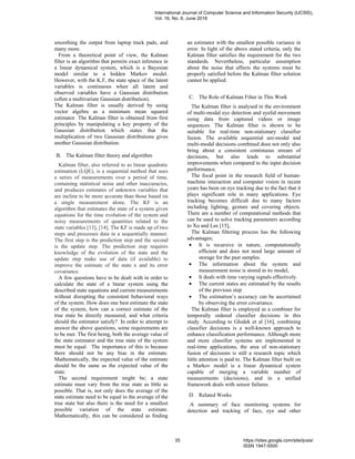 Kalman Filter As A Threshold In Estimating The Level Of Fatigue Based On Eyelid Movement | PDF