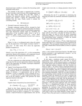 Integration of Principal Component Analysis and Support Vector Regression for Financial Time ...
