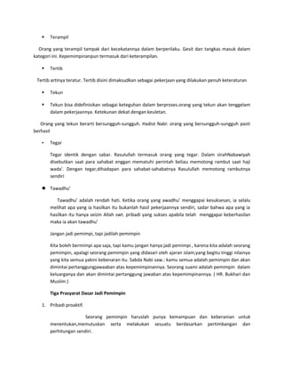 pemimpin dalam islam | PDF