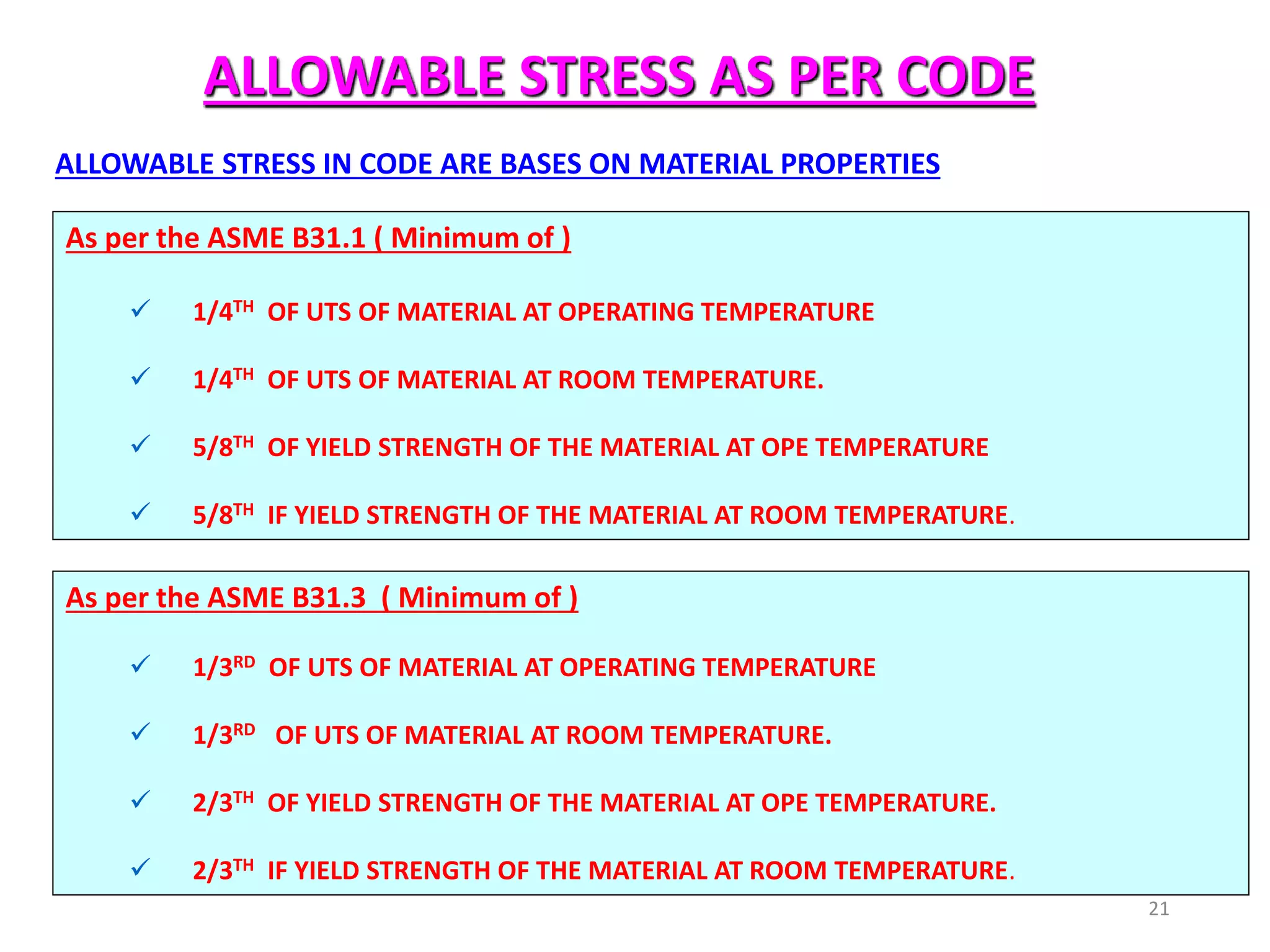 pipe stress analysis for piping engineering | PPTX