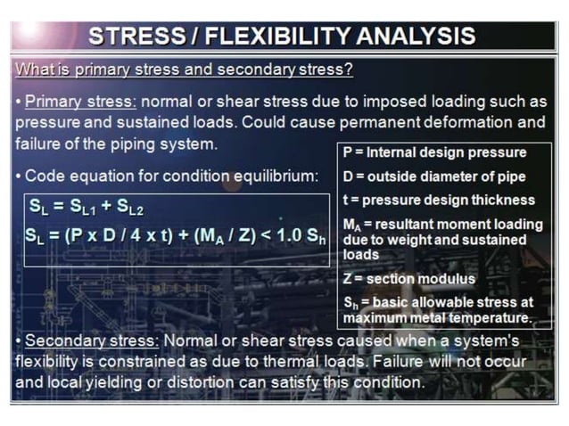 pipe stress analysis for piping engineering | PPTX | Physics | Science