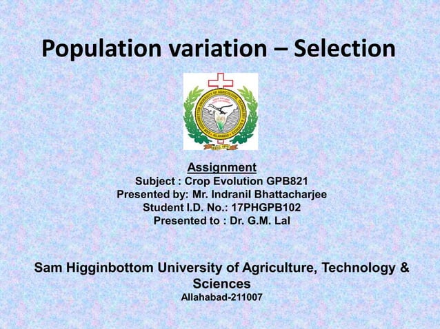 05 Population Variation And Selection Pdf