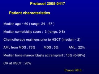 POST TRANSPLANT THERAPY FOR AML: Marcos Delima | PPT